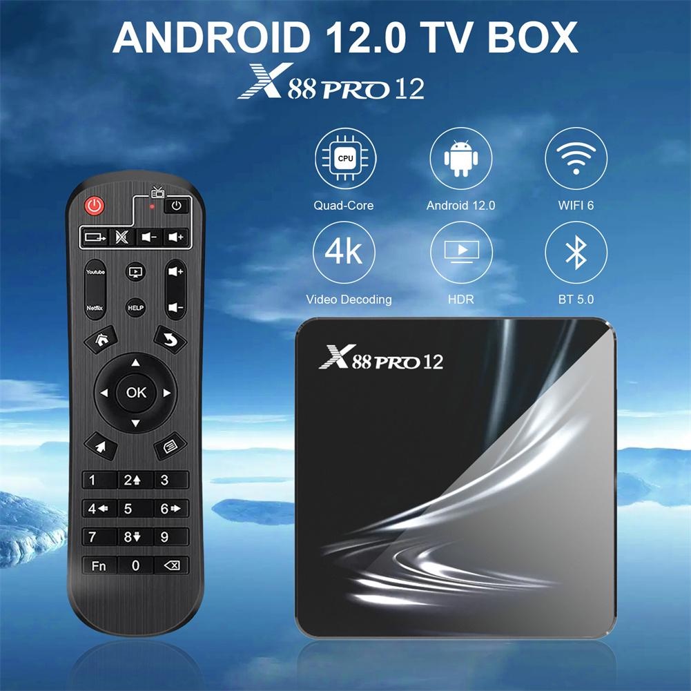 Jual X88 Pro 12 4K TV Box Android 12 Bluetooth 4.0 RK3318 Dual Wifi 6 ...
