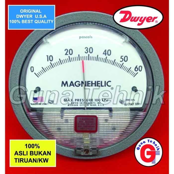 Jual DWYER MAGNEHELIC 0-60 PASCAL DIFFERENTIAL PRESSURE GAUGE | Shopee ...