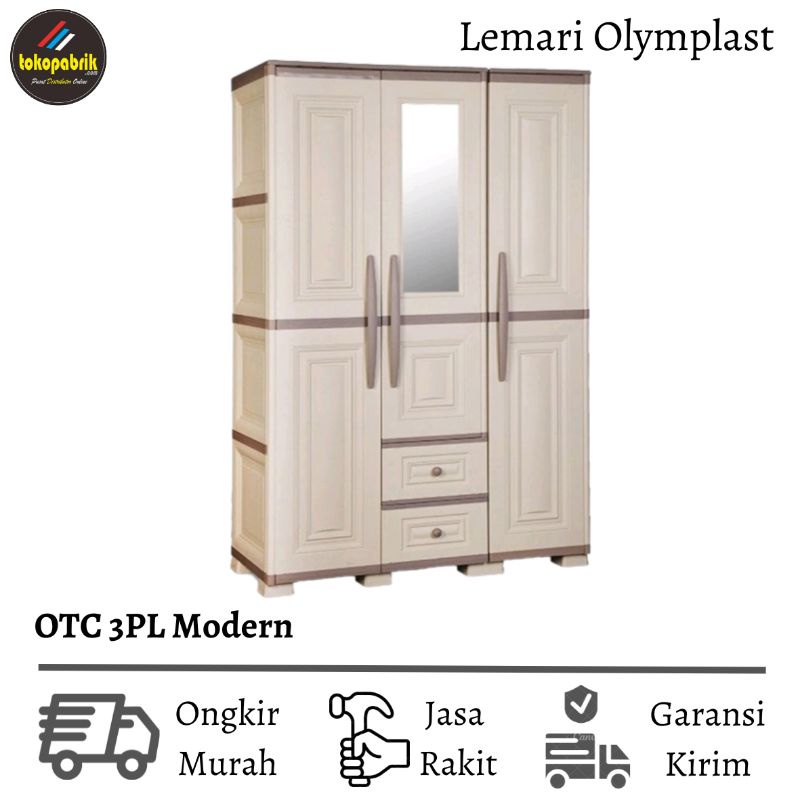 Jual Lemari Pakaian Olymplas 3 Pintu Lemari Plastik Terlaris-Otc 3PL | Shopee Indonesia