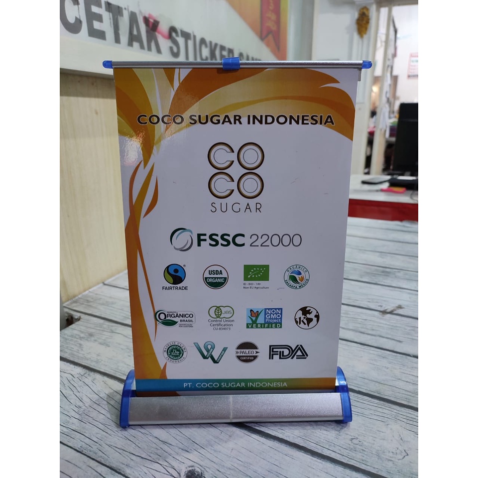 Jual Roll Banner Mini Custom / Standing Banner Mini / Cetak Roll Banner ...