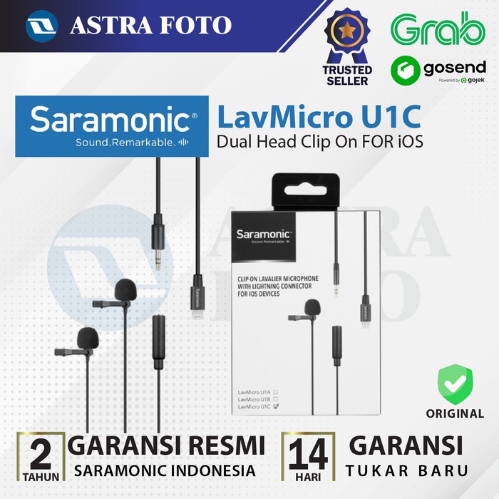 Jual Saramonic Lavalier Micro U1C Dual Head Clip On | Shopee Indonesia
