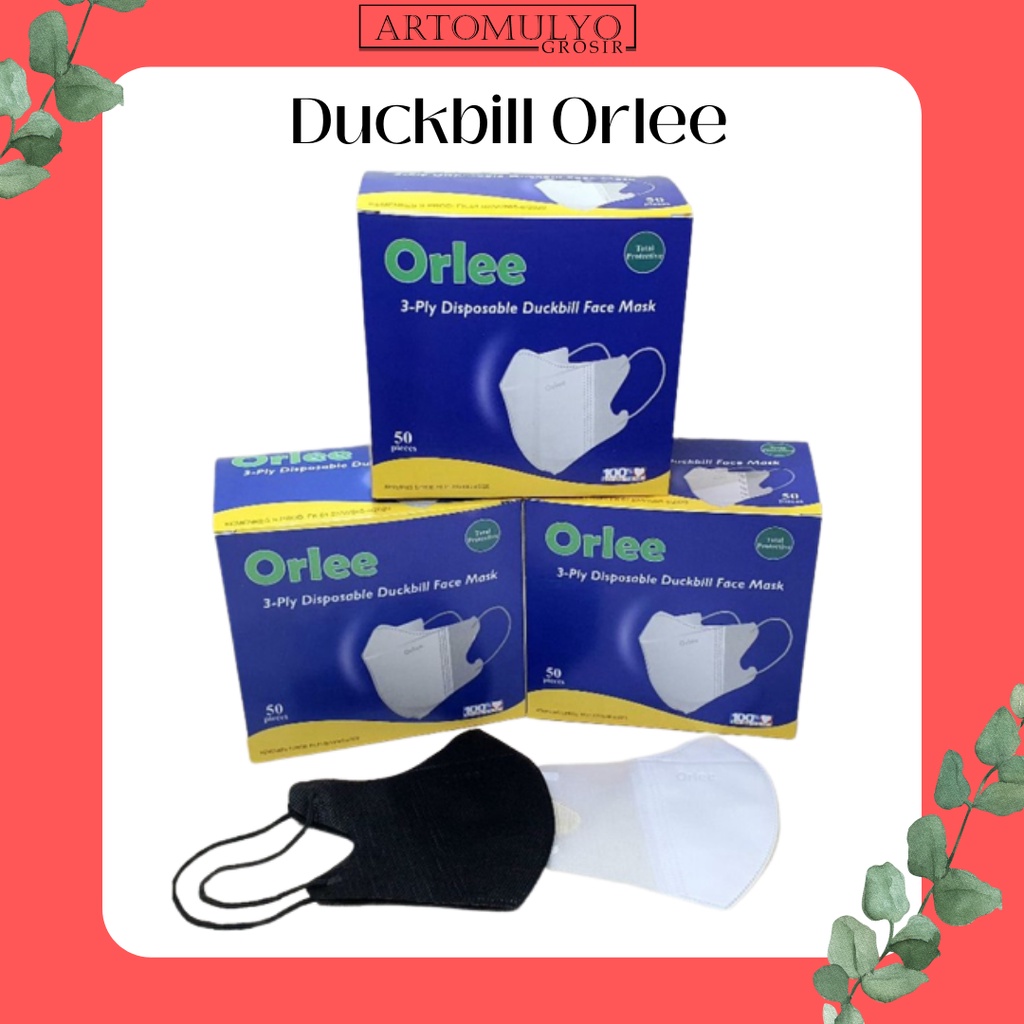 Jual MASKER ORLEE OR BY ORLEE DUCKBILL HITAM PUTIH ABU ISI 50 ORIGINAL ...