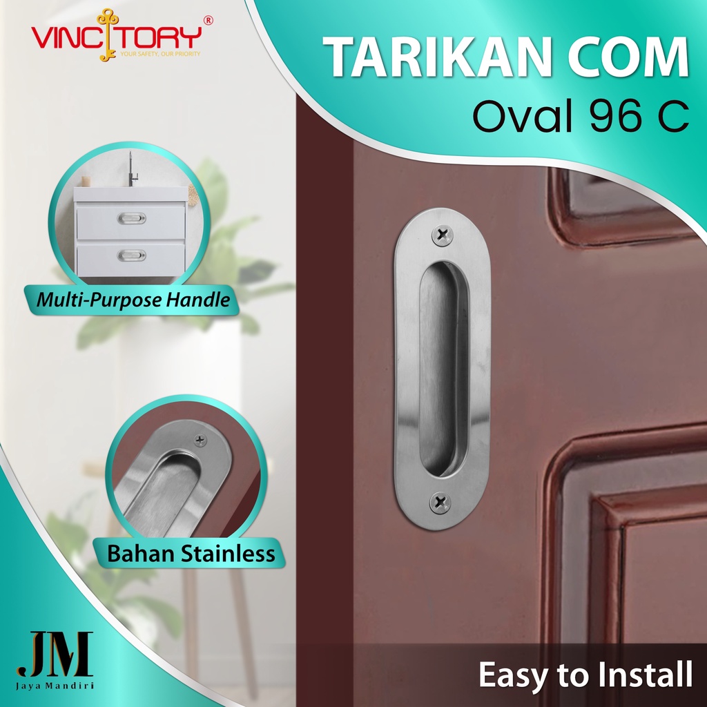 Jual Vincitory Handle Tanam Sliding Oval Minimalis Tarikan Com Pintu ...