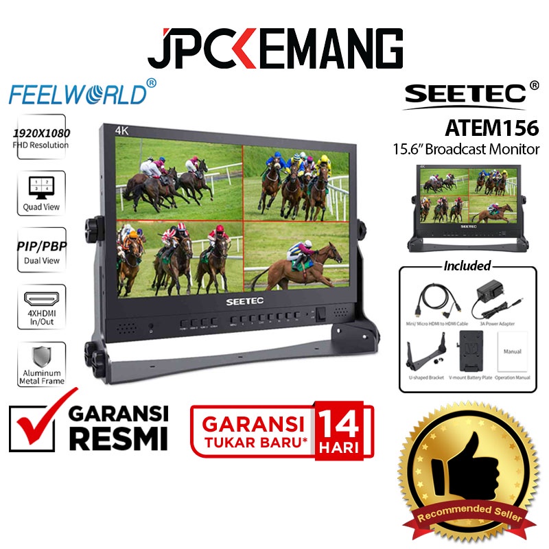 Jual Feelworld SEETEC ATEM156 15.6 Inch Monitor Kamera Eksternal ...