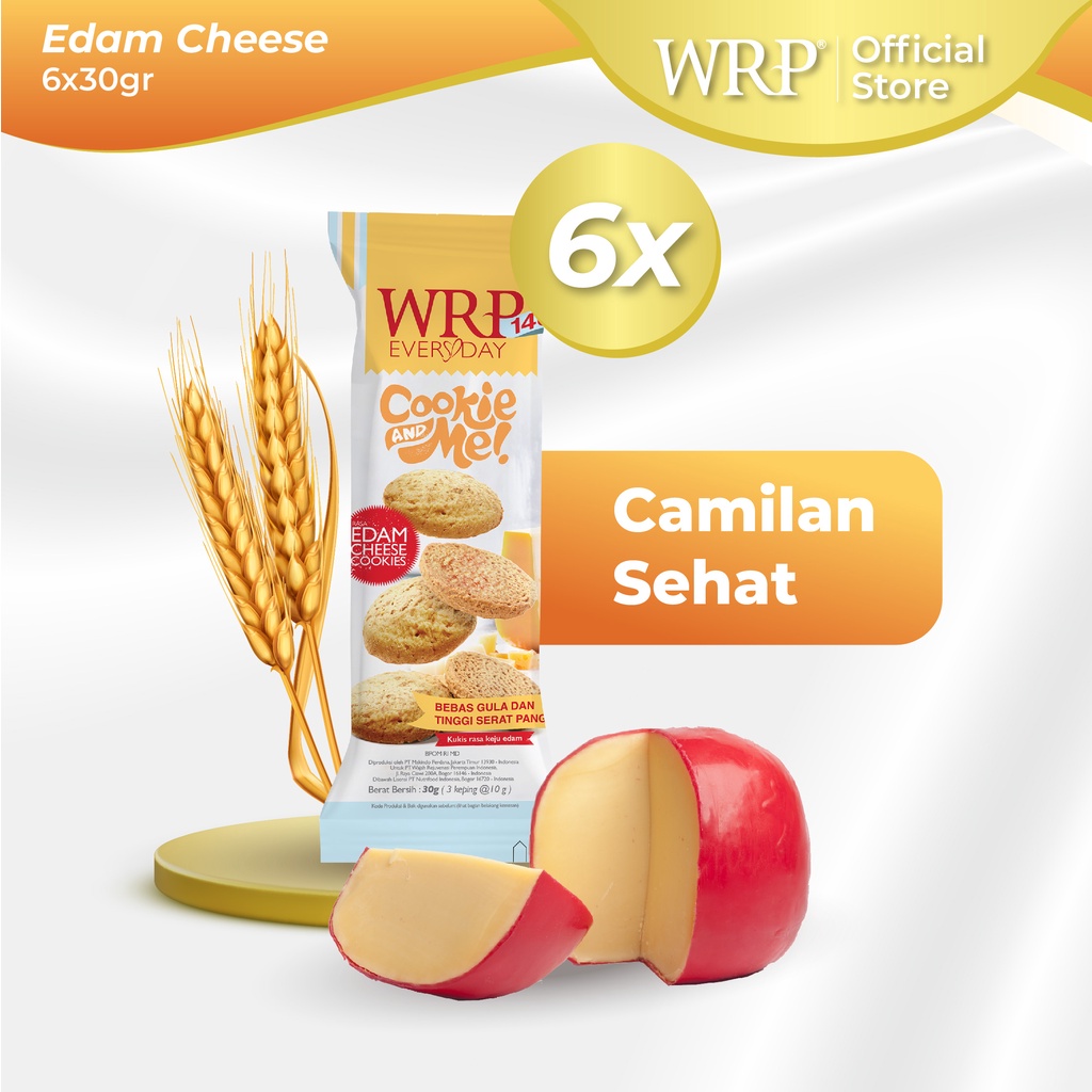 Jual WRP Edam Cheese Cookies 30g (Bundle 6) - Camilan Diet | Shopee ...
