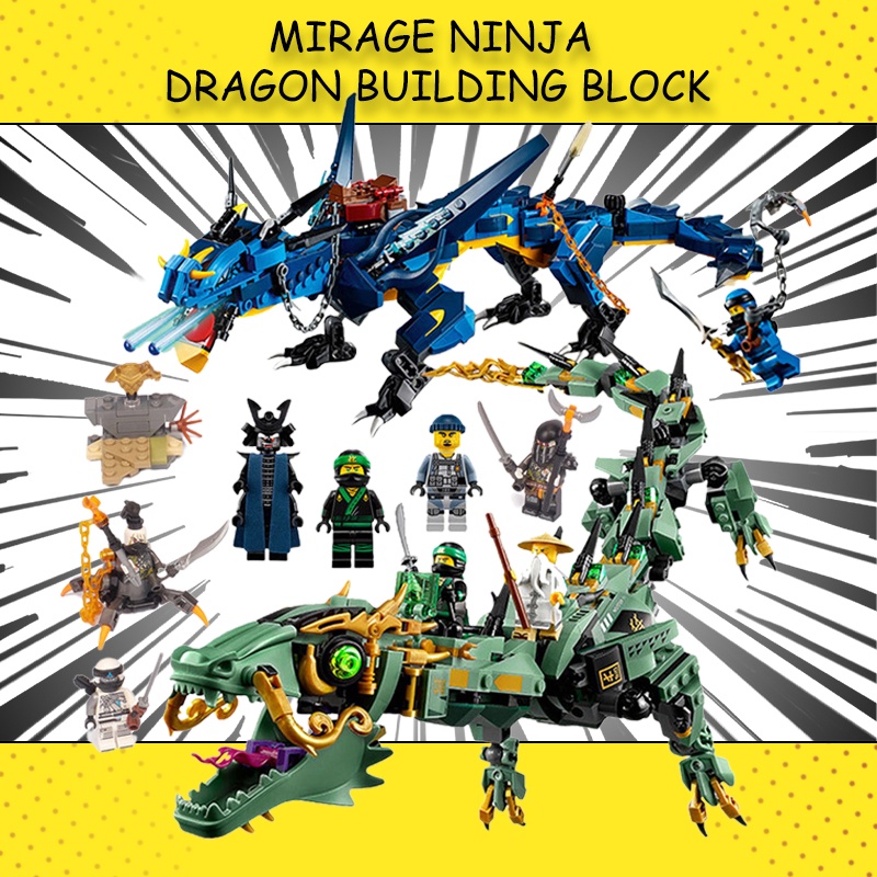 Jual Phantom Ninja Dragon Blok Bangunan mainan balok mainan edukasi ...