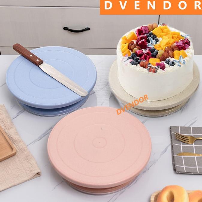 Jual MEJA PUTAR DEKOR KUE TART ROTATING CAKE TURNTABLE PIRING PUTAR ...