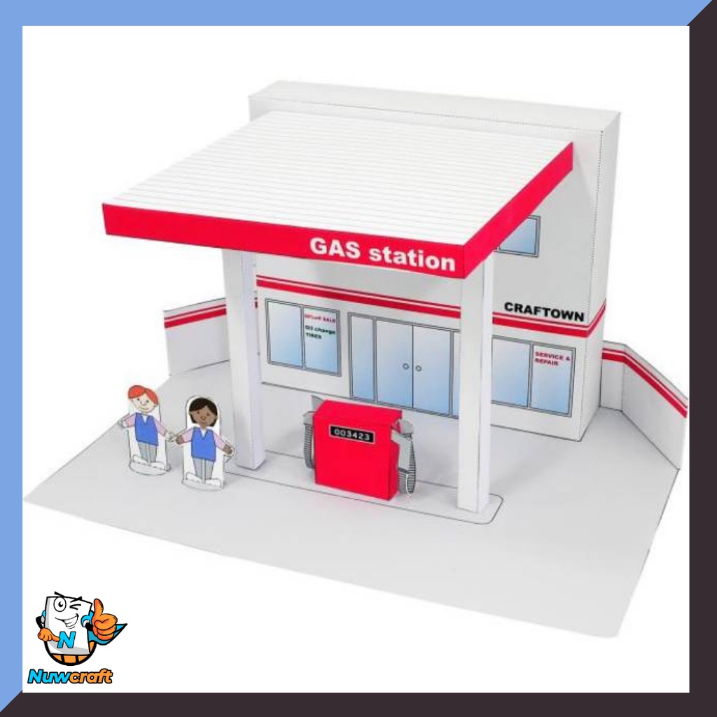 Jual Nuwcraft stasiun bbm kerajinan papercraft | Shopee Indonesia