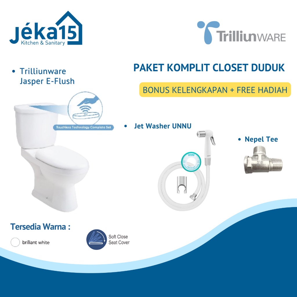 Jual CLOSET DUDUK SENSOR PINTAR | CLOSET DUDUK TRILLIUNWARE JASPER E ...
