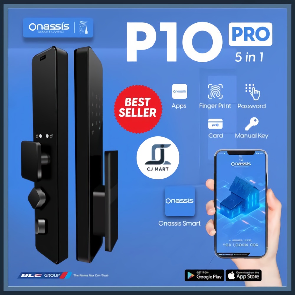 Jual Smart Home-Smart Lock Onassis P10-PRO | Shopee Indonesia