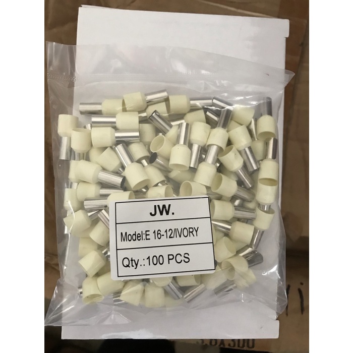 Jual Skun Tusuk Ferrules Ferules Ferul E 1612 16 mm 16mm Ivory 100pcs ...