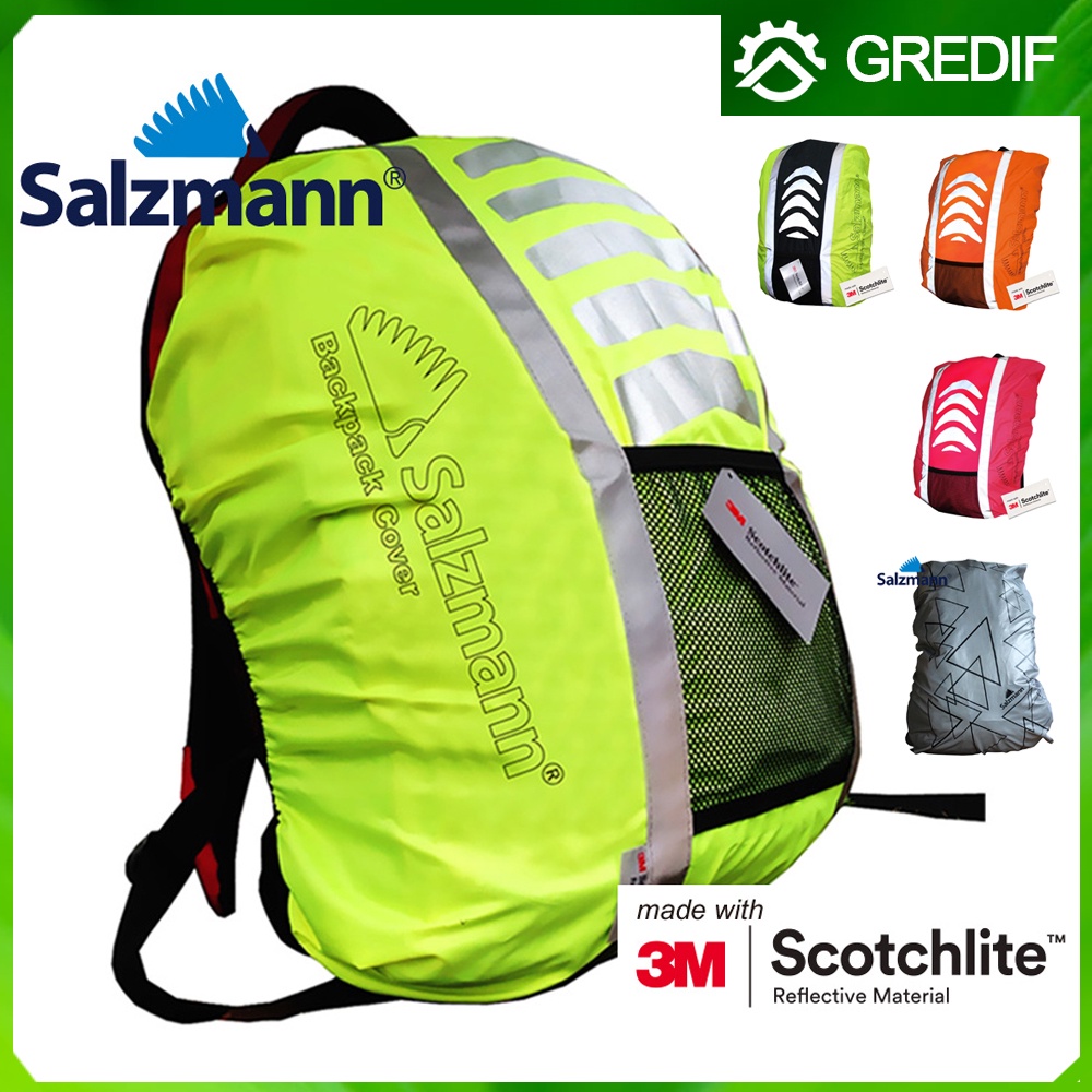 Jual 3M Salzmann Backpack Reflective Rain Cover Bag - Sarung Tas ...