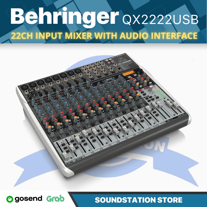 Jual Behringer Xenyx QX2222USB Premium 22-Input 2 Bus Mixer USB ...