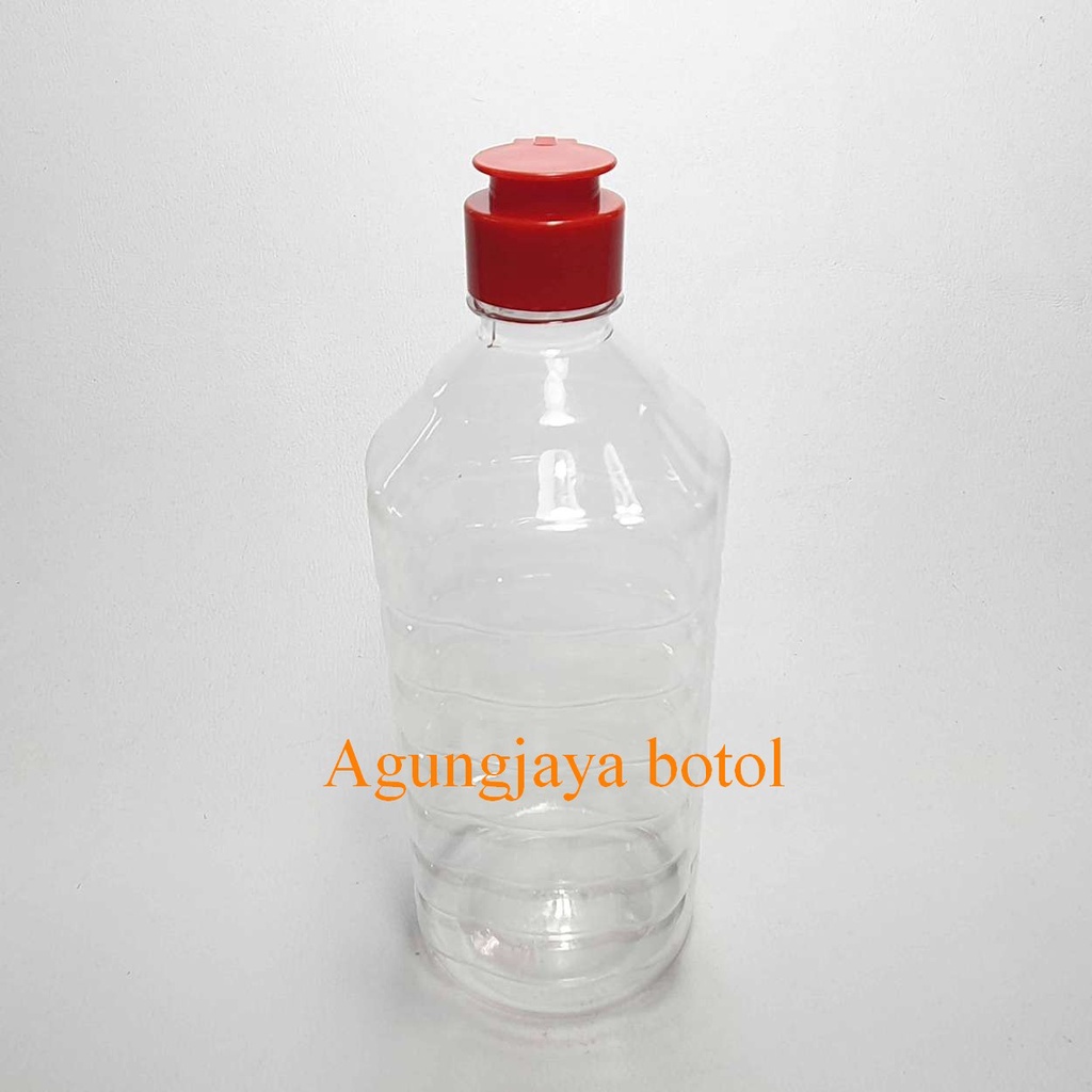 Jual Botol Pet 1 L Kotak Pendek Tutup Fliptop Jamur / Botol Plastik ...