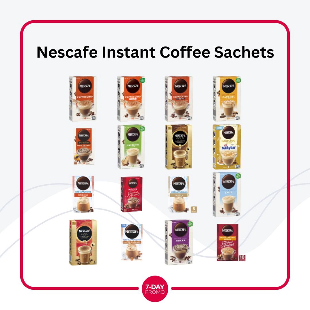 Jual Nescafe Australia Instant Gold Coffee Sachets Various Flavours ...