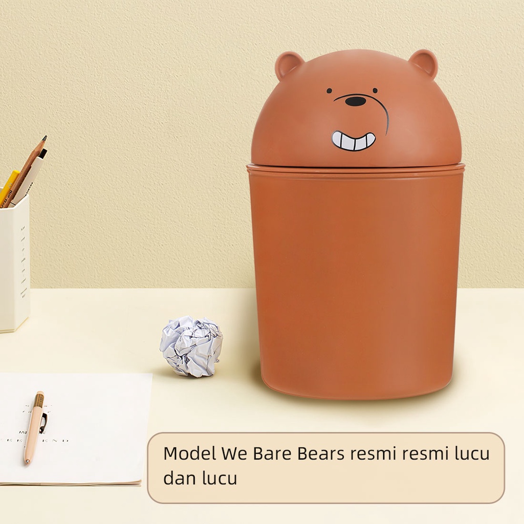 Jual MINISO - Tempat Sampah Kecil We Bare Bear Kotak Keranjang Sampah ...