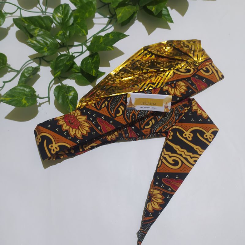 Jual Udeng Bali Batik Prada Ikat Kepala Setengah Jadi Pakaian Adat Bali ...