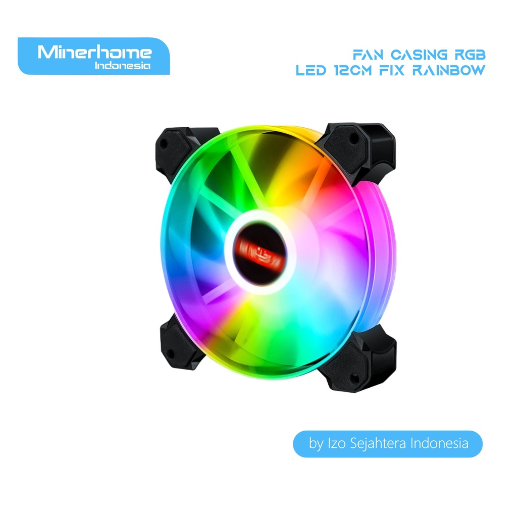 Jual Fan Casing RGB Rainbow 12cm dengan Kabel 3Pin PWM + 4pin Molex ...