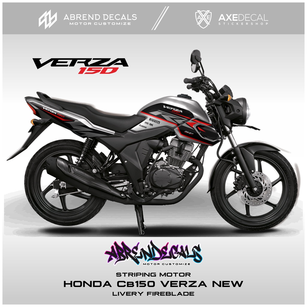 Jual Striping CB 150 Verza Livery Fireblade Racing / Stiker Motor Honda ...