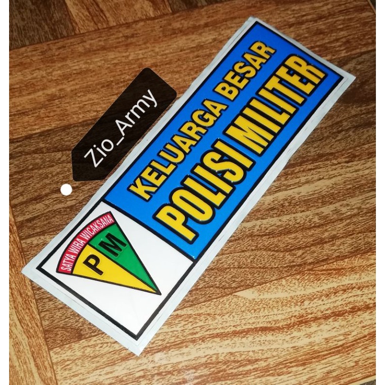 Jual Stiker Embos KB Polisi Militer Jumbo (6cmx16cm) | Shopee Indonesia