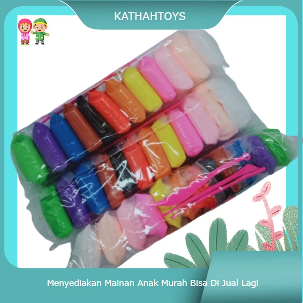 Jual Kathah Clay Mainan Anak Isi 12Pcs / Mainan Edukasi Lilin Anak ...