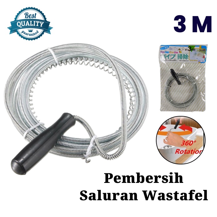 Jual Pembersih Saluran Pipa Wastafel Air Kawat Pipe Cleaner 3 meter | Shopee Indonesia