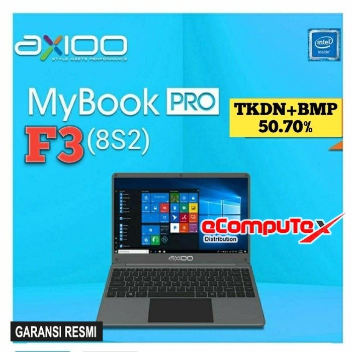 Jual LAPTOP AXIOO MYBOOK PRO F3 (8S2) i3 8GB 256GB 14"FHD IPS TKDN GARANSI RESMI | Shopee Indonesia