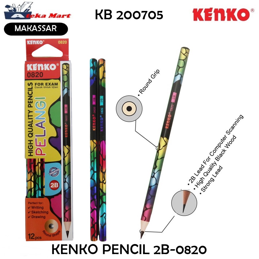 Jual [BOX/12PCS] KENKO PENCIL 2B-0820 | Shopee Indonesia