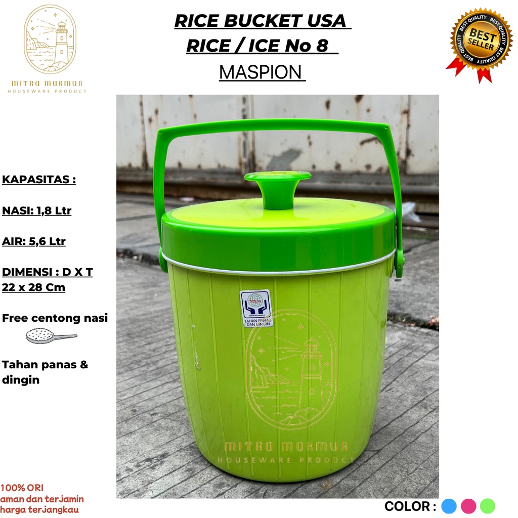 Jual NEW!! TERMOS NASI DAN ES 6-8-10-14-17-20-26-30-38 MASPION ...