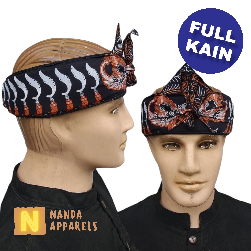 Jual iket Makutawangsa FULL KAIN praktis permanen siap pakai premium ...