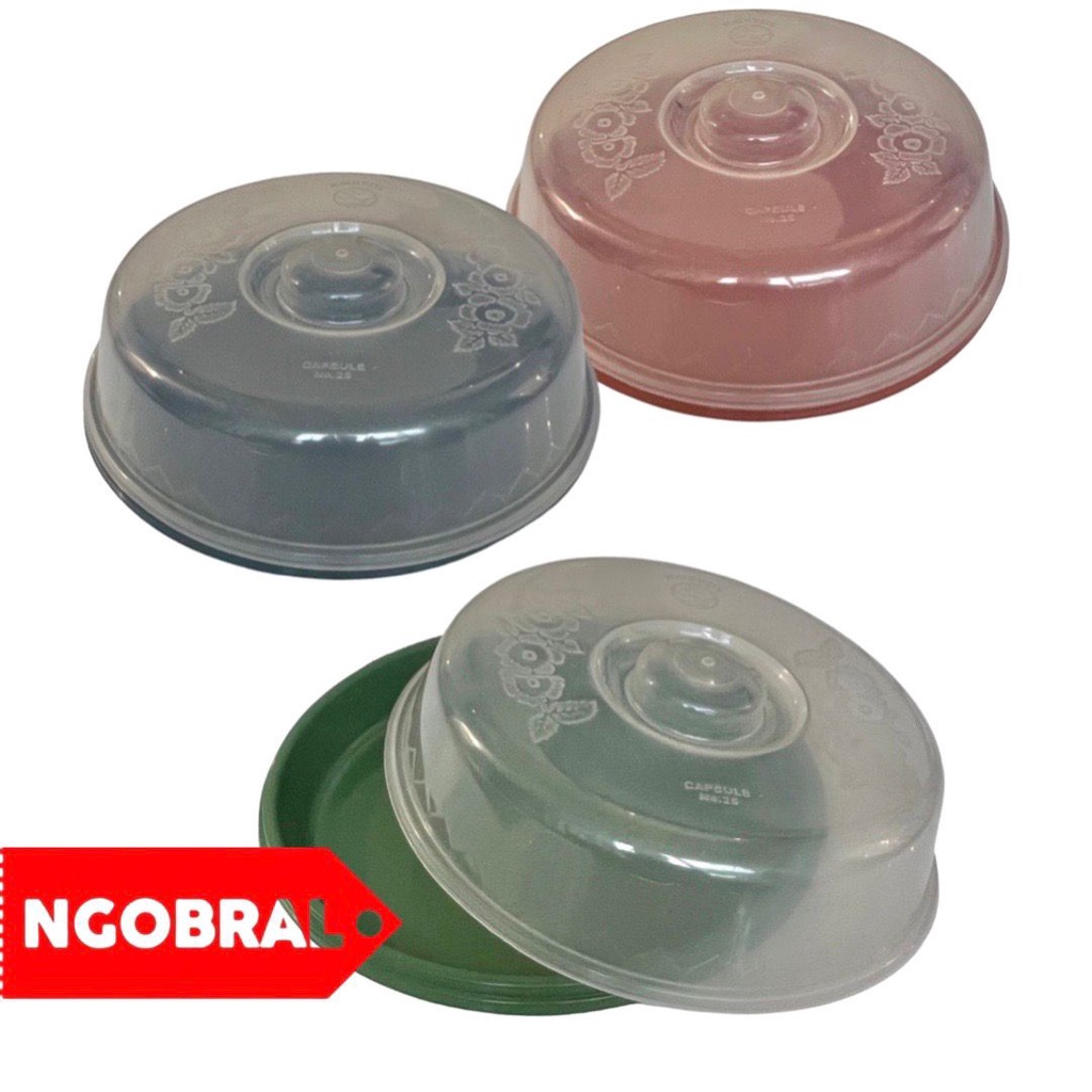 Jual PAKET 12 BIJI - Tempat Roti Kue Bulat Tutup / Tempat Roti Bolu ...