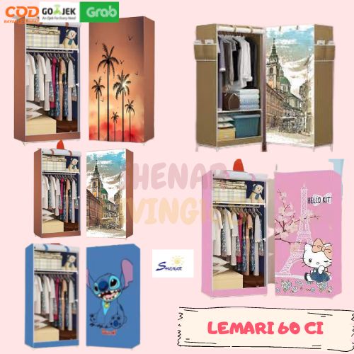 Jual Lemari Pakaian Single Rak Hello Kitty/lemari portable / lemari ...