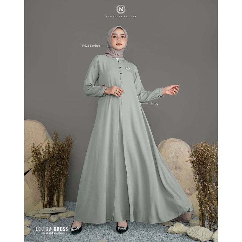 Jual Louisa Dress by Nadheera Luxury | Dress Terbaru Nadheera | Gamis Nadheera | Shopee Indonesia