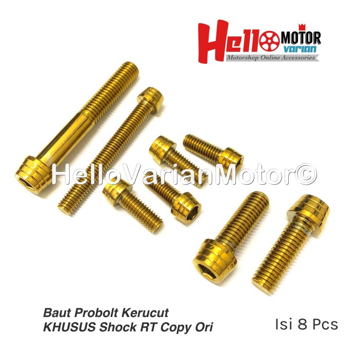 Jual Paket 8 Pcs Baut Kerucut Kaliper Monoblok Khusus Shock Rt Copy Ori Kode 031 | Shopee Indonesia