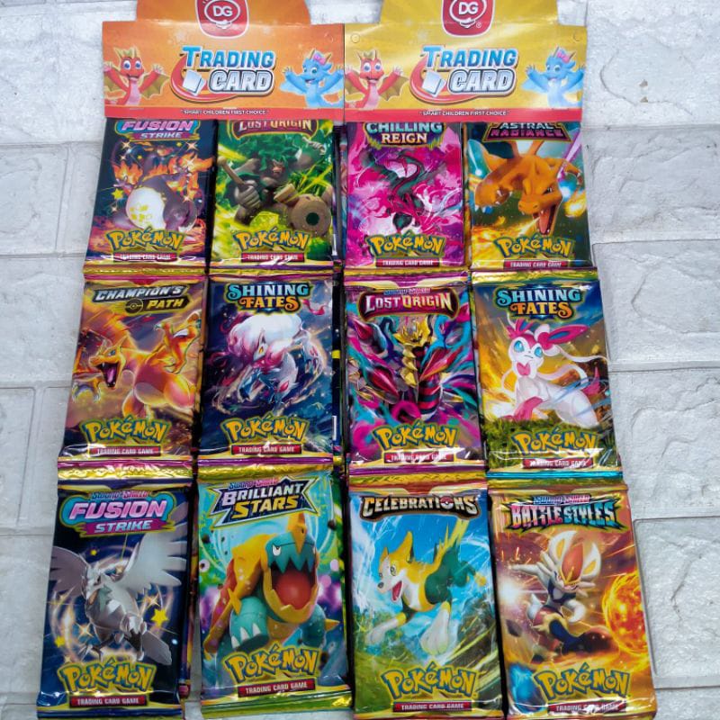 Jual 12 BUNGKUS MAINAN KARTU GBK POKEMON KARTU TRADING CARD KARAKTER ...
