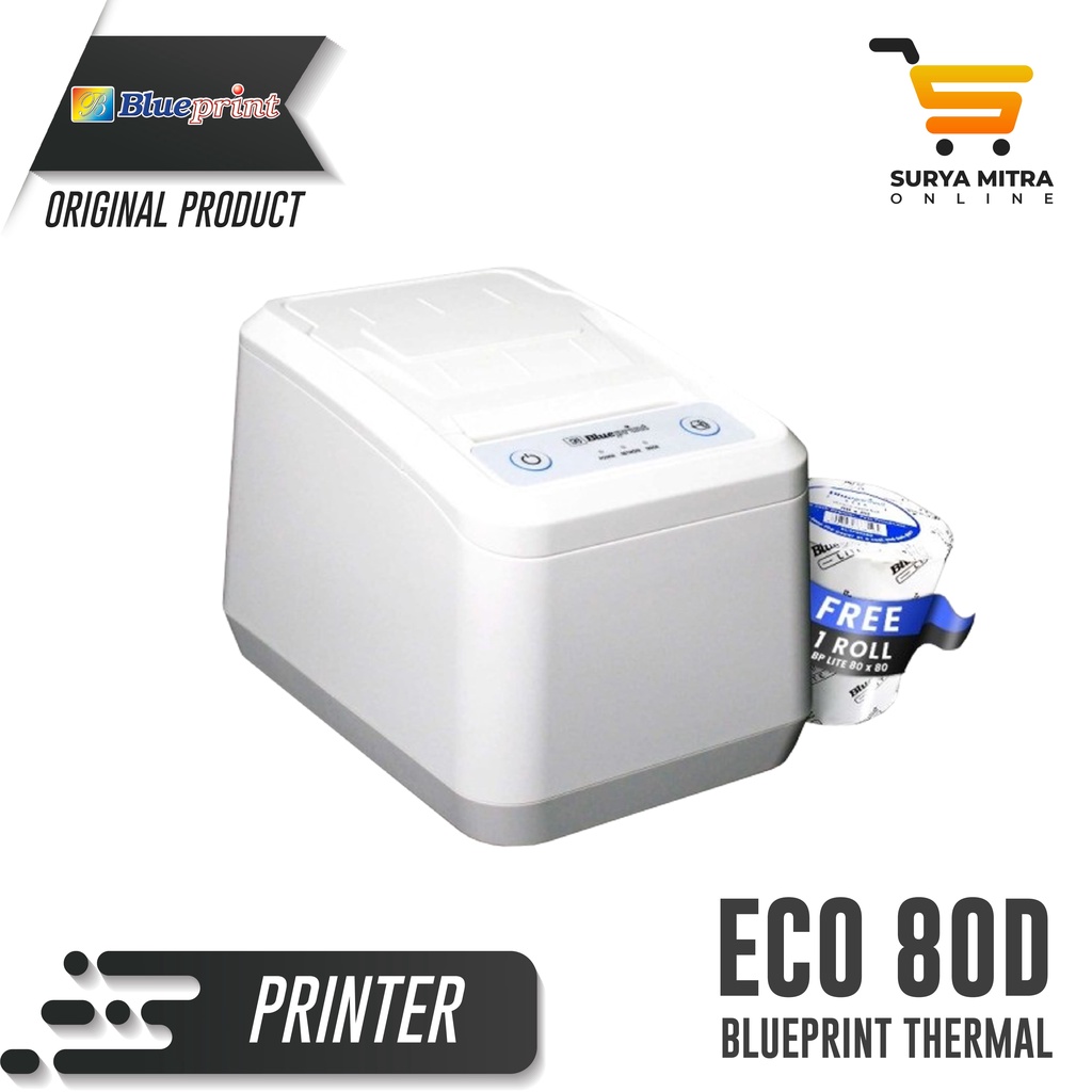 Jual Printer Thermal Dekstop 80mm BLUEPRINT ECO80D / ECO 80D USB+ ...