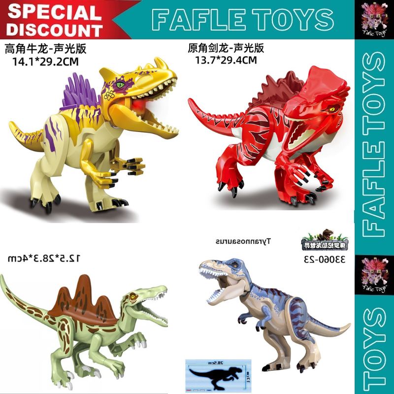 Jual Mainan Anak Dinosaurus Indominus Rex Brick Trex Carnotaurus Figure ...