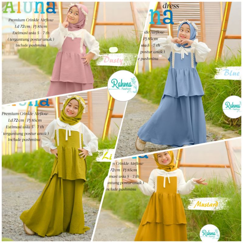 Jual ALUNA DRESS KIDS.PROMO DRESS ANAK MODEL BARU,KEKINIAN.BAHAN ...