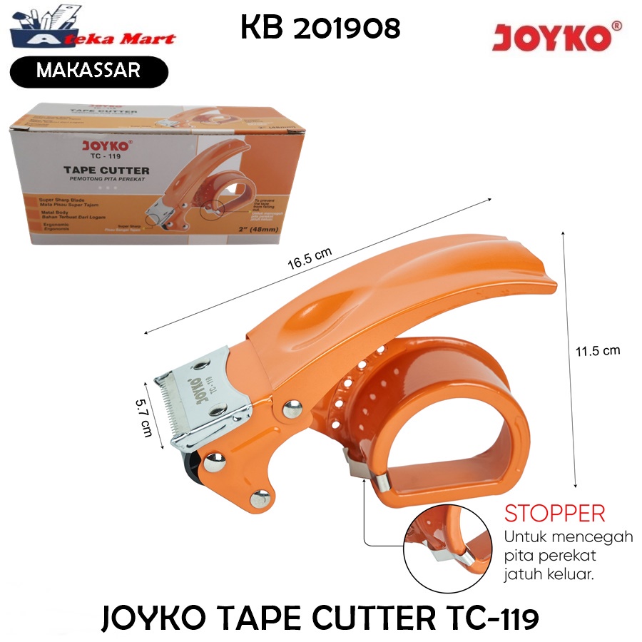 Jual JOYKO TAPE CUTTER BESI TC-119 PEMOTONG ISOLASI OPP TAPE | Shopee ...