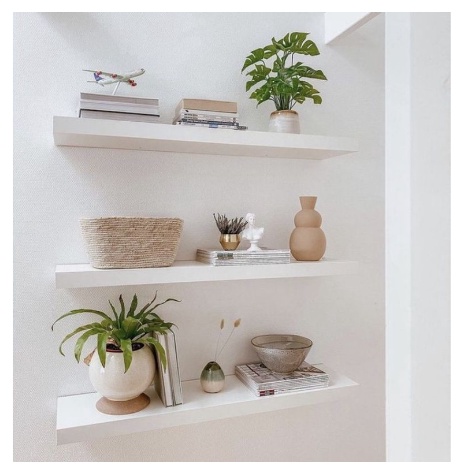 Jual RAK DINDING TEMPEL MINIMALIS AMBALAN GANTUNG DEKORASI 100 X 10 CM ...