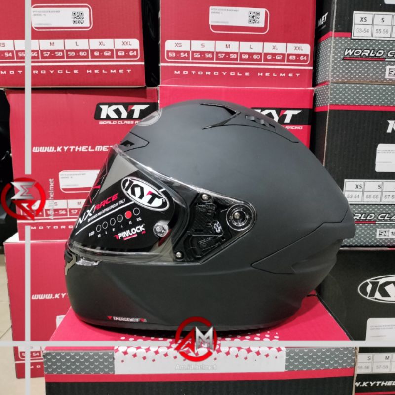 Jual HELM KYT NX RACE SOLID PLAIN BLACK MATT/DOFF KYT HELM NXRACE POLOS ...