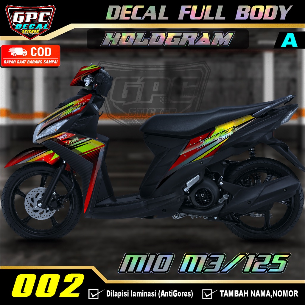 Jual Decal Sticker Fullbody-STICKER HOLOGRAM Mio M3 002- Variasi Lis ...