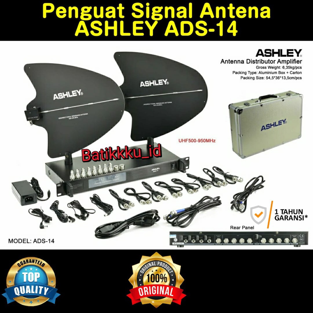 Jual ANTENA DISTRIBUTOR AMPLIFIER ASHLEY ADS 14 ADS14 ORIGINAL PENGUAT ...