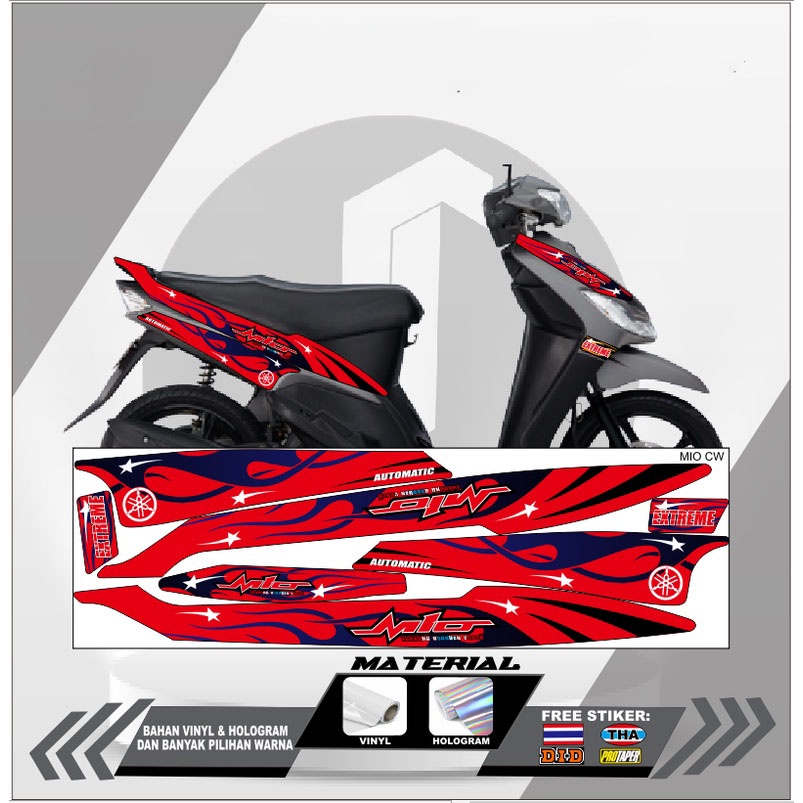 Jual Stiker Lis Body MIO SPORTY striping MIO SPORTY motor YAMAHA motor ...