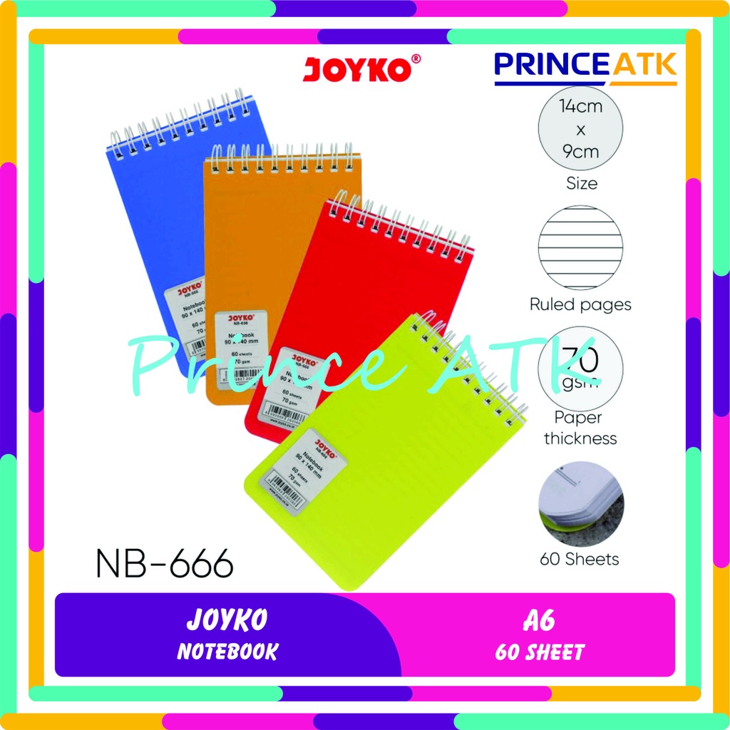 Jual Notebook Diary Agenda Buku Catatan Bergaris Joyko NB-666 isi 60 ...