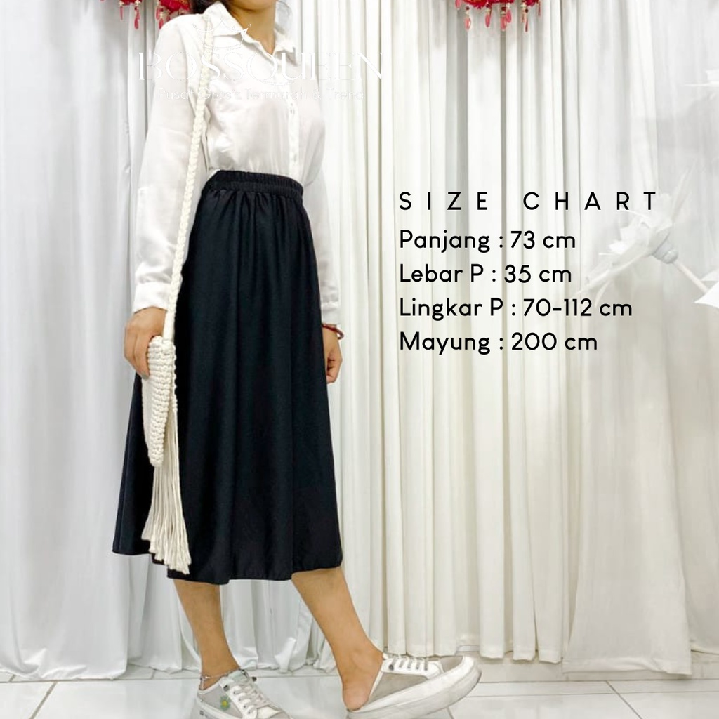 Jual Rok Polos 7/8 - Rok Wanita 7/8 Bahan Premium | Shopee Indonesia