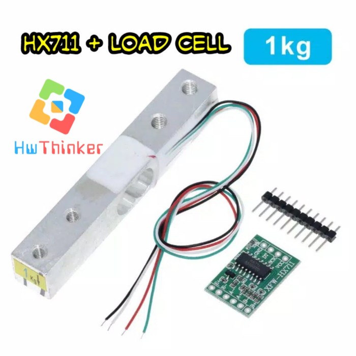 Jual Sensor Berat Weight Load Cell 1 kg Loadcell 1kg HX711 for Arduino ...
