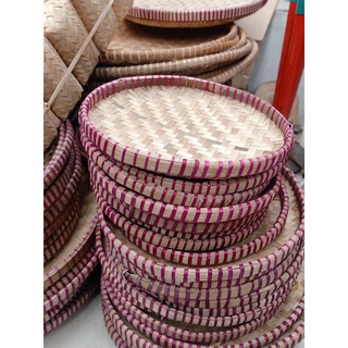 Jual tampah bambu 27cm, tampah tumpeng, nampan bambu, tempat tumpeng ...