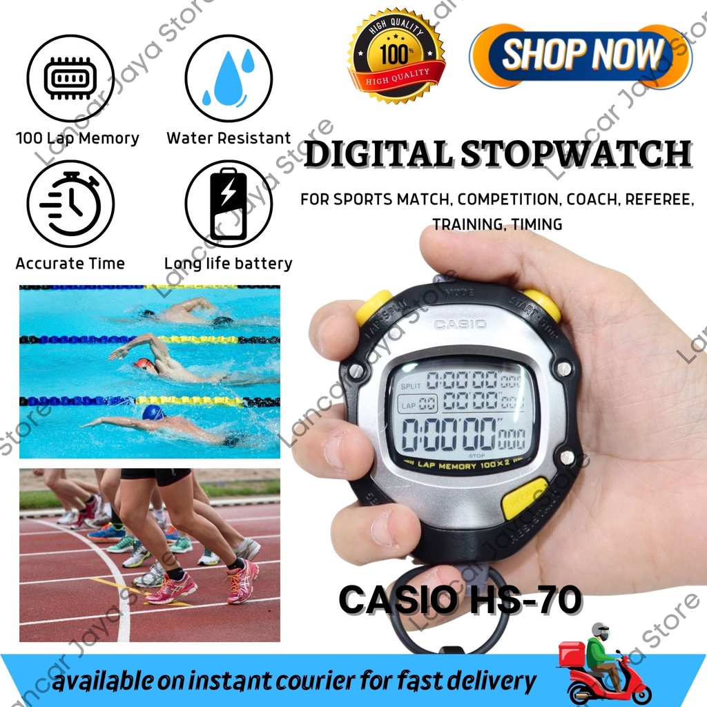 Jual Alat Pengukur Waktu / Stopwatch Casio HS-70W Asli | Shopee Indonesia