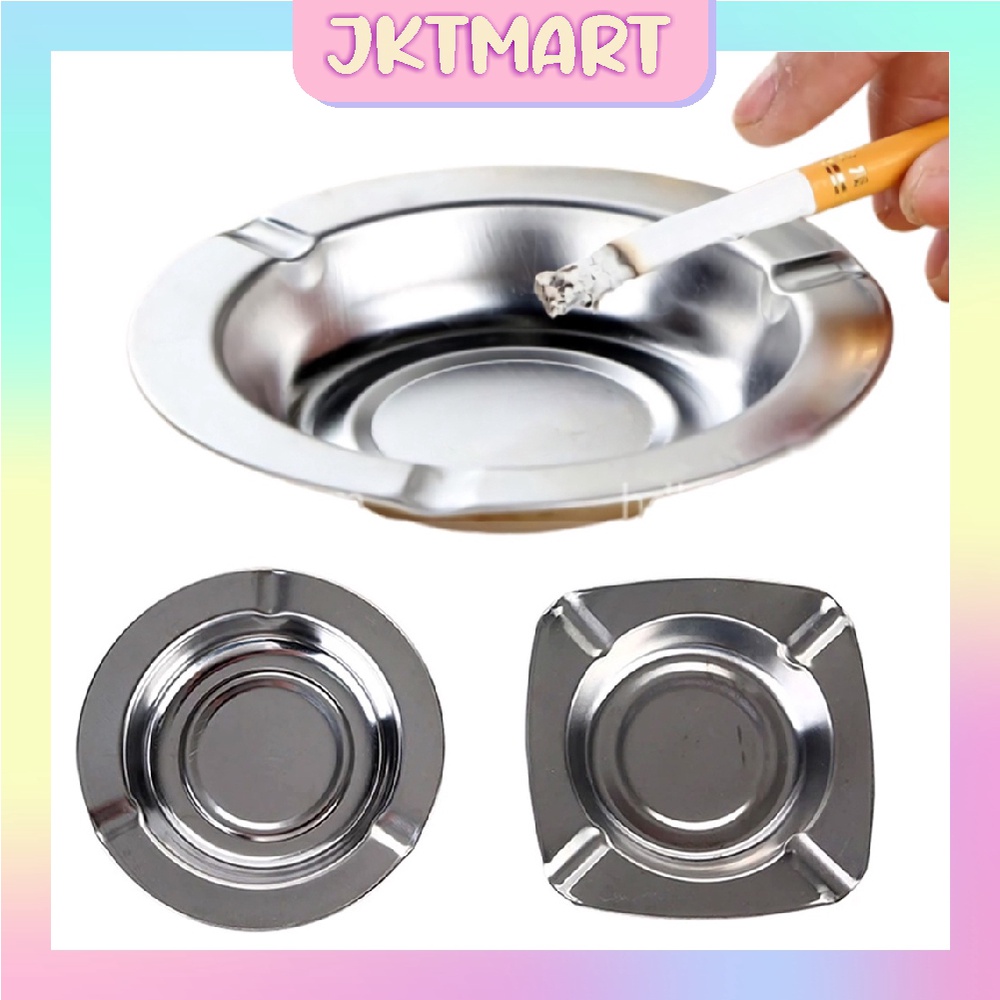 Jual ⭐ JKTMART ⭐ ASBAK PETAK UK 12CM STAINLESS ASBAK ROKOK MURAH TEMPAT ...